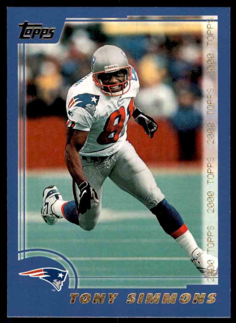 2000 Topps Football Card Tony Simmons #38 on Kronozio