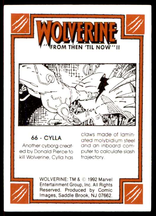 1992 Comic Images Marvel Wolverine Cylla #66 on Kronozio