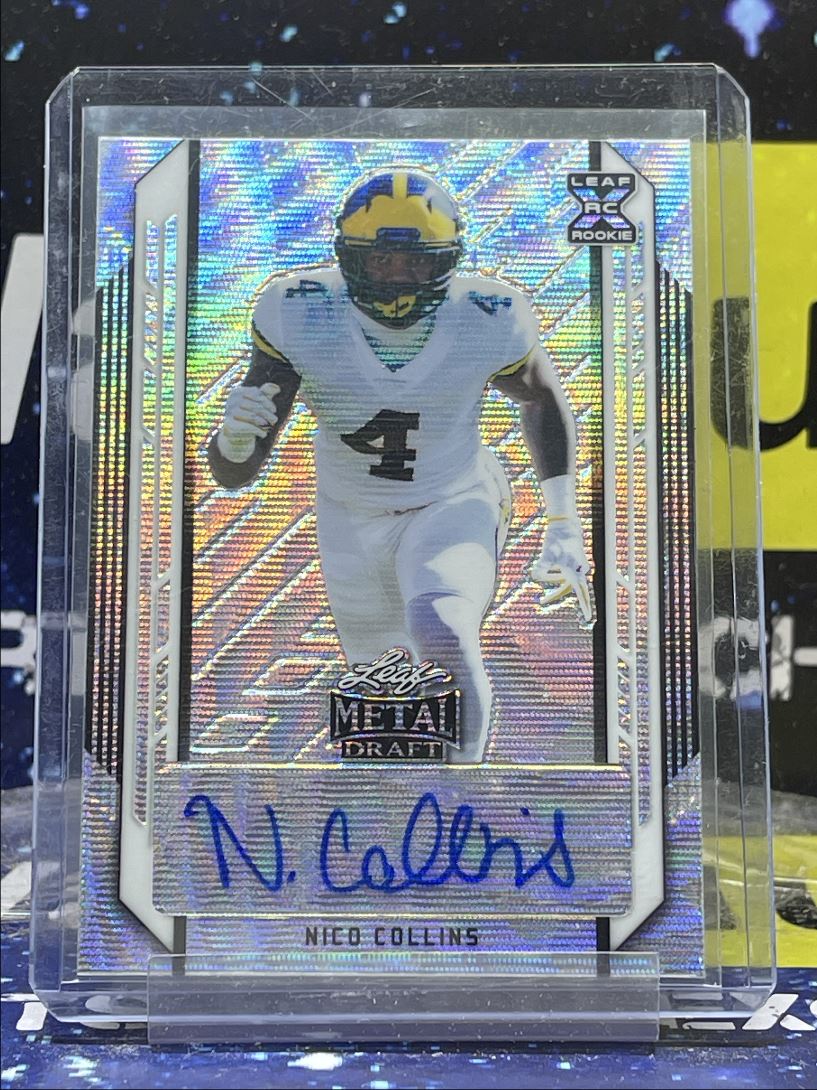 2021 Leaf Metal Draft Rookie Wave Nico Collins #BA-NC1 on Kronozio