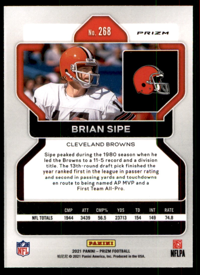 2021 Panini Prizm Brian Sipe #268 on Kronozio