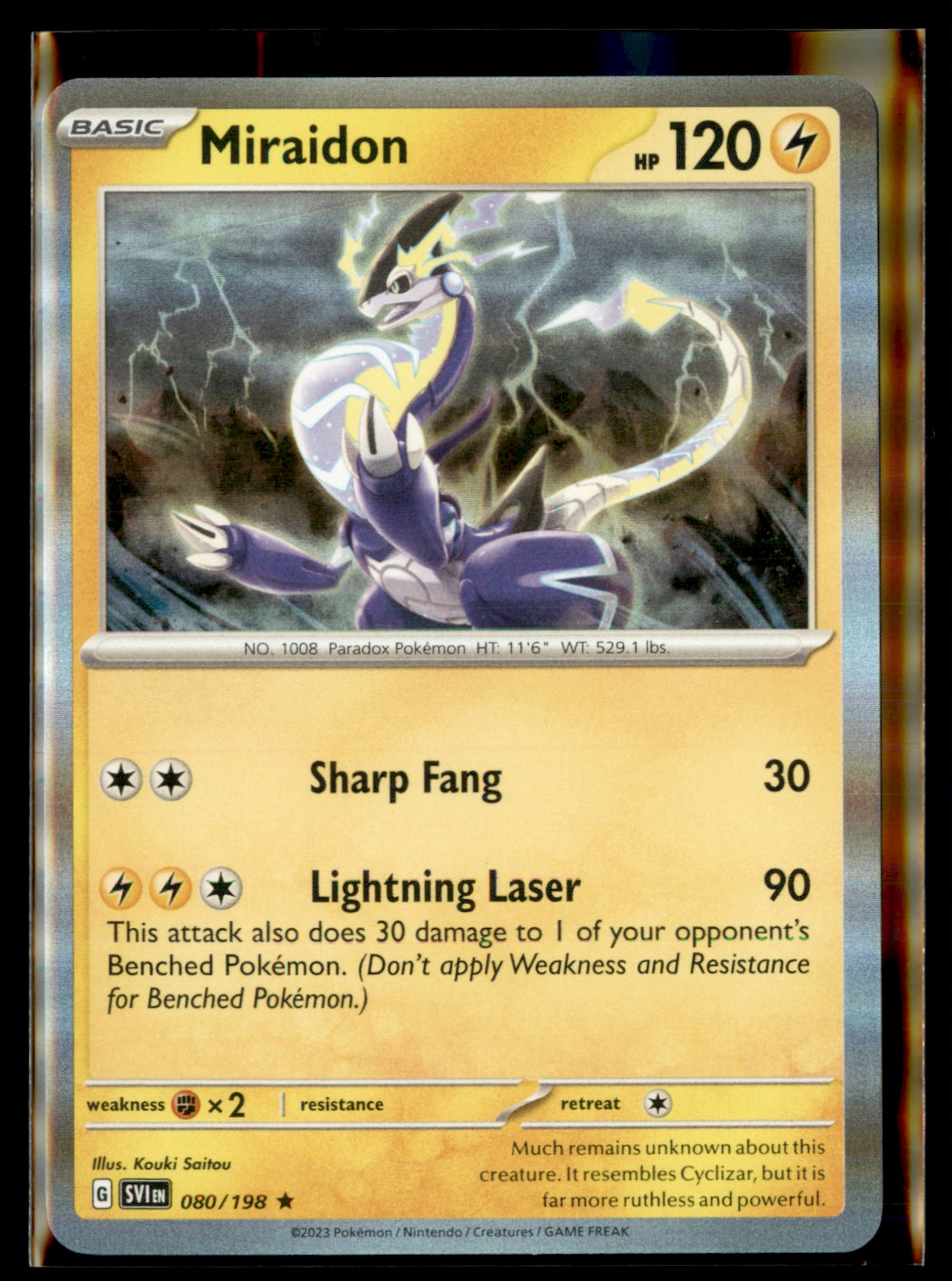 2023 Scarlet & Violet base set Miraidon on Kronozio