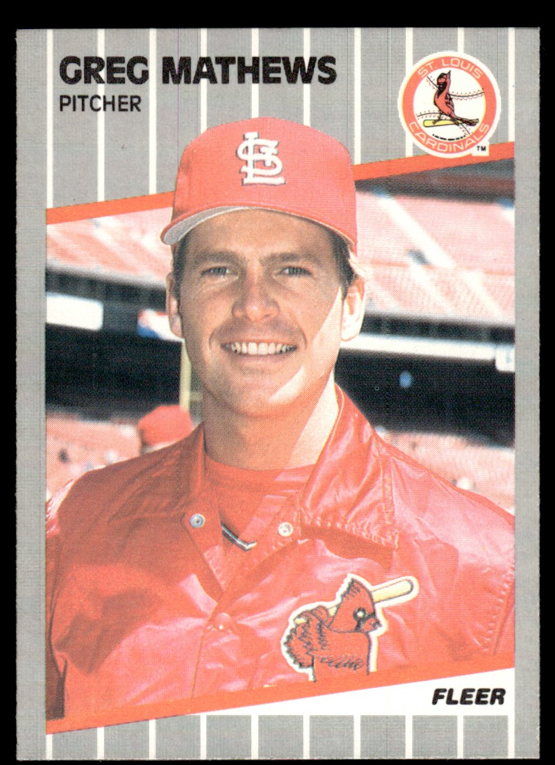 1989 Fleer Greg Mathews #456 on Kronozio