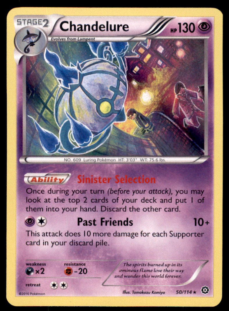 2016 XY - Steam Siege Chandelure #50 on Kronozio