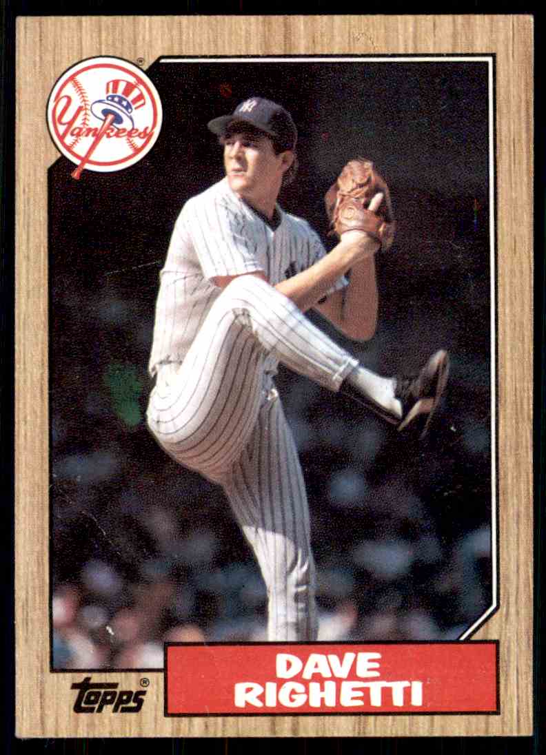 1987 Topps Dave Righetti #40 on Kronozio