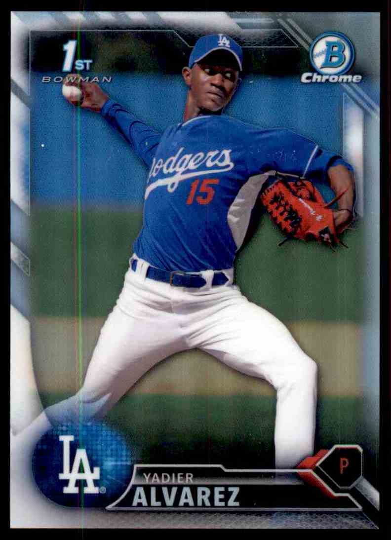 2016 Bowman Chrome Refractor Yadier Alvarez on Kronozio