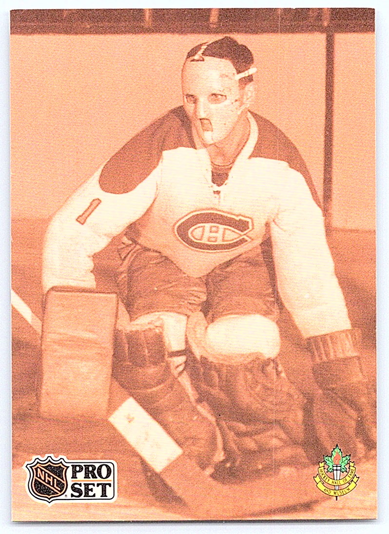 1991-92 Pro Set Jacques Plante #341 on Kronozio