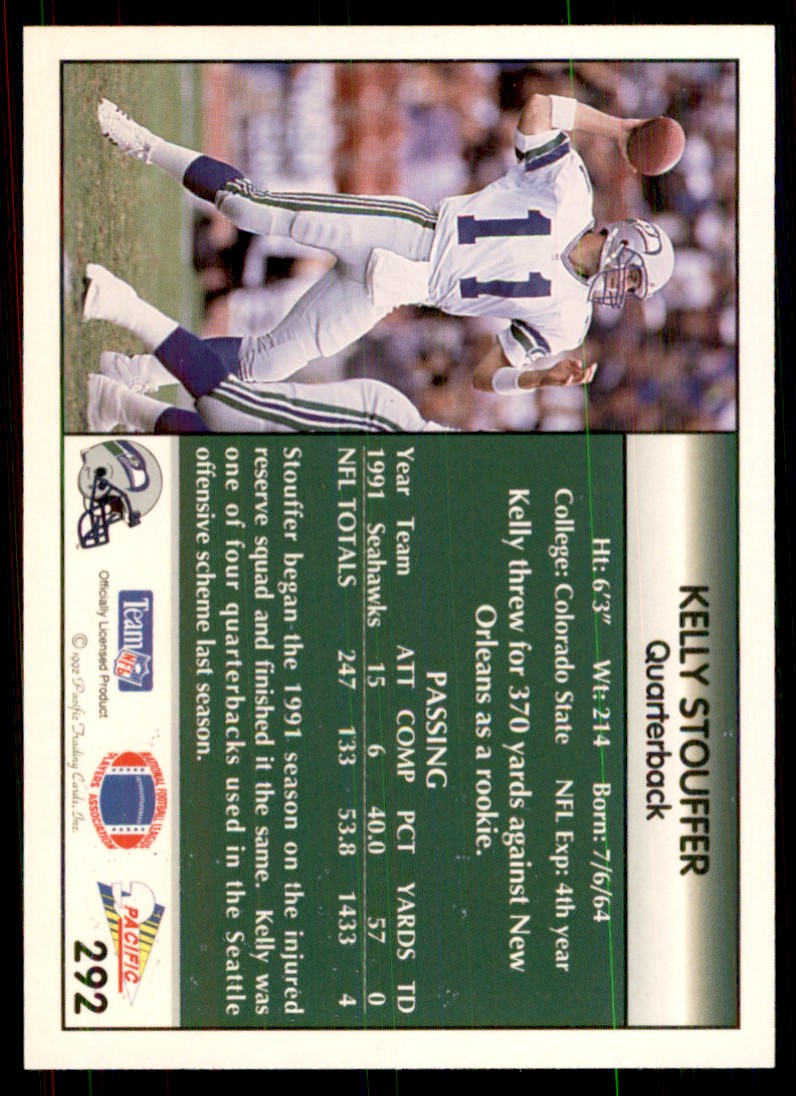1992 Pacific Kelly Stouffer #292 on Kronozio