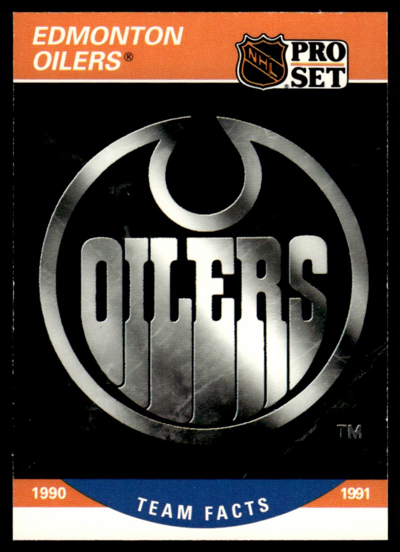 1990-91 Pro Set Edmonton Oilers Team Facts #571 on Kronozio