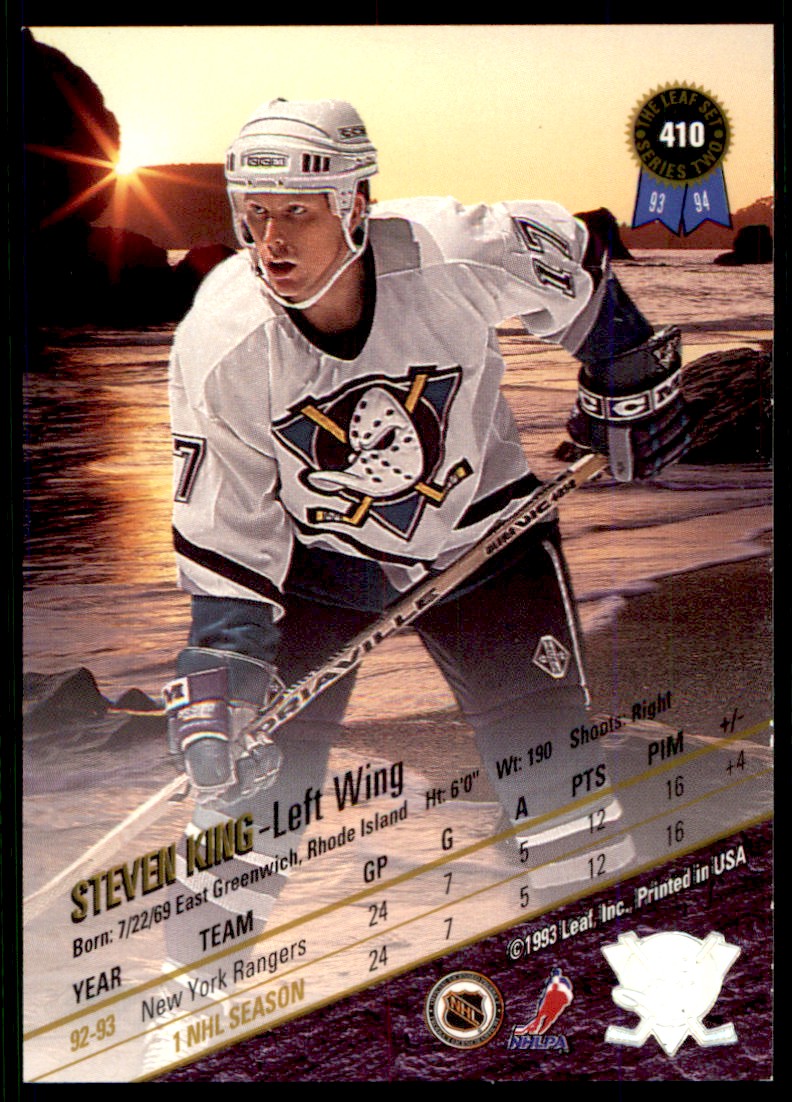 1993-94 Leaf Steven King #410 on Kronozio