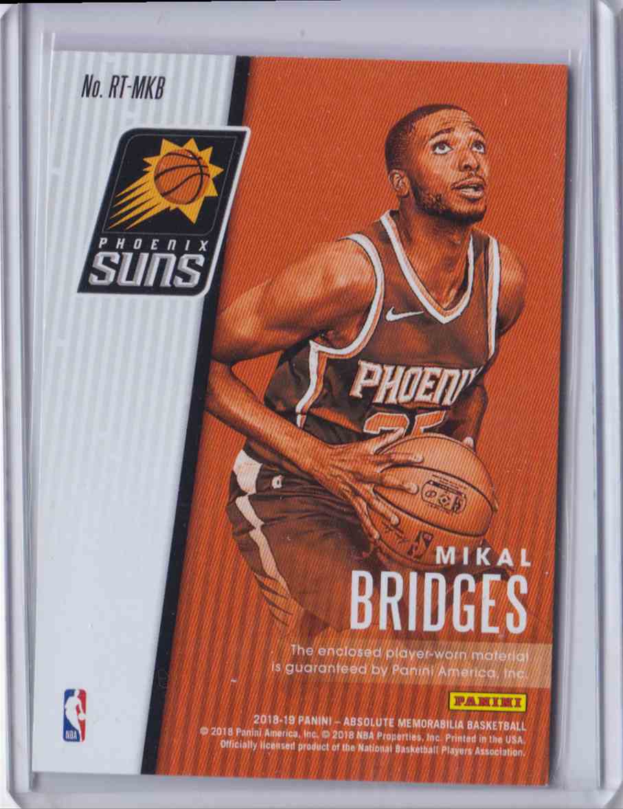 2018-19 Absolute Rookie Threads Mikal Bridges #MKB on Kronozio