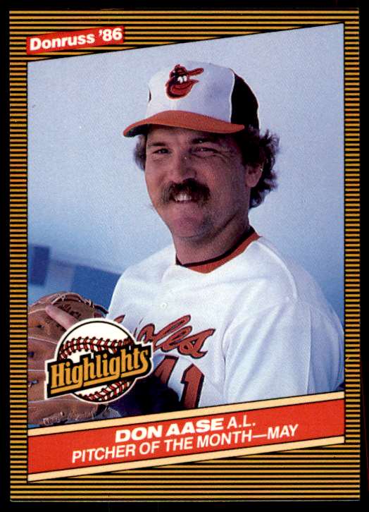 1986 Mint * Donruss Highlights Don Aase #12 on Kronozio