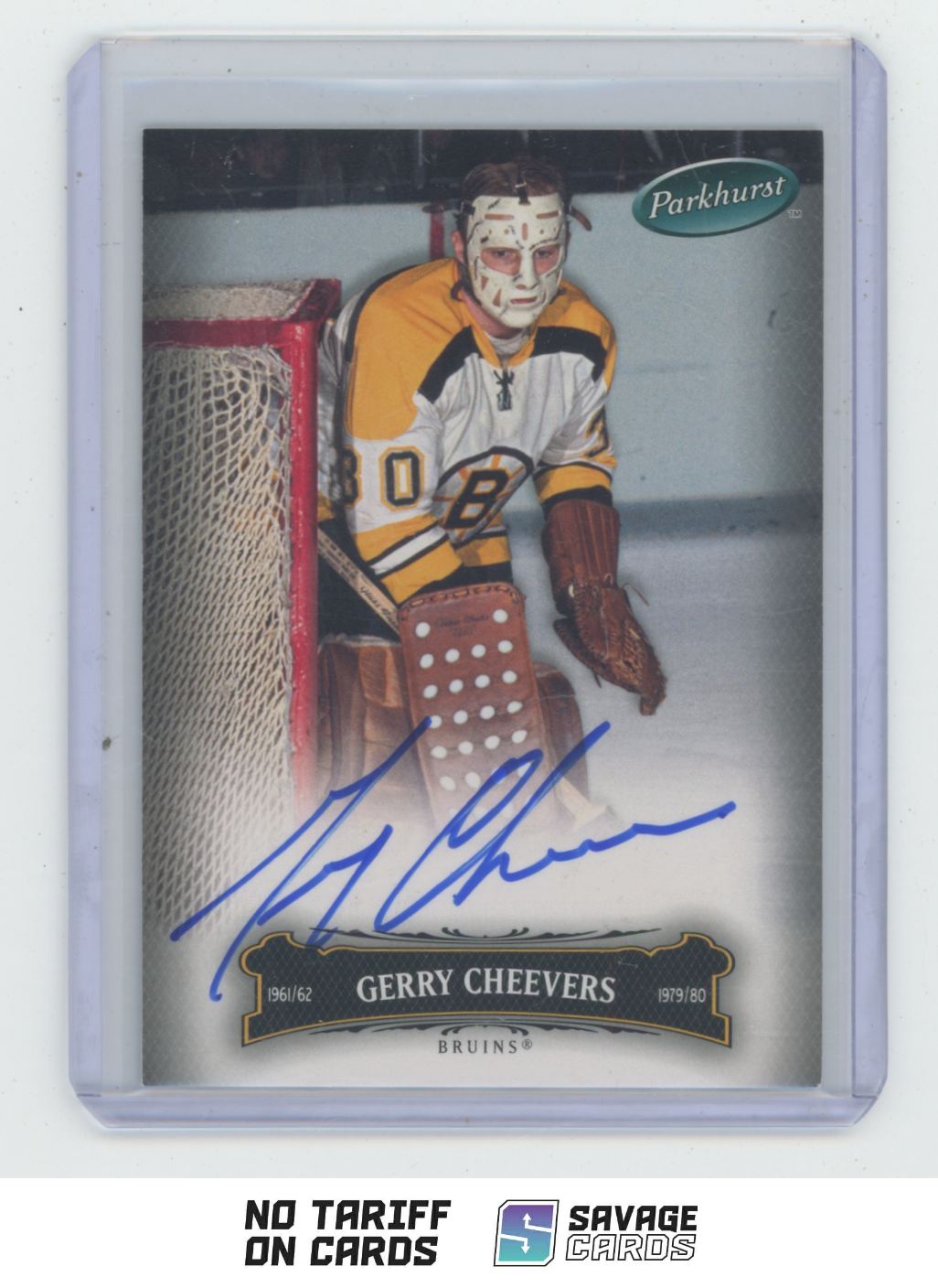 Gerry Cheevers Autograph