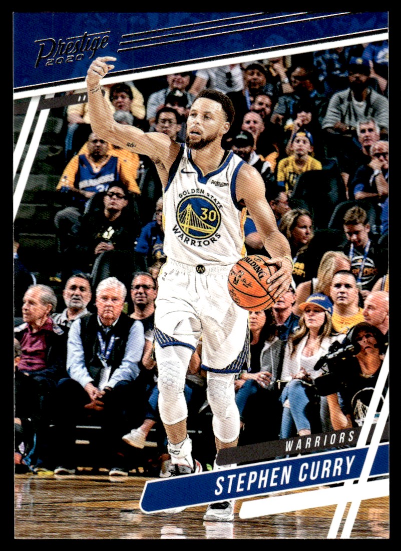 2020-21 Panini Select Numbers Blue Stephen Curry #30 on Kronozio
