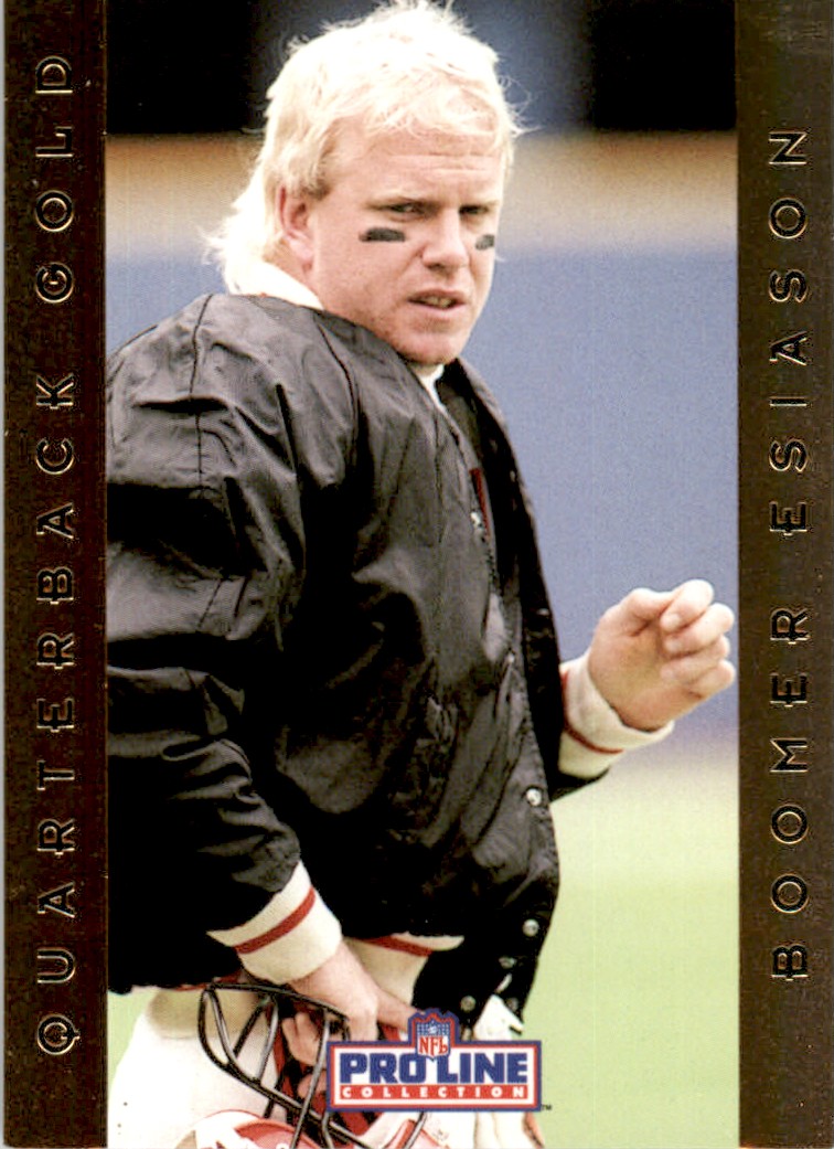 1991 Pro Line Portraits QB Gold Boomer Esiason #250 on Kronozio