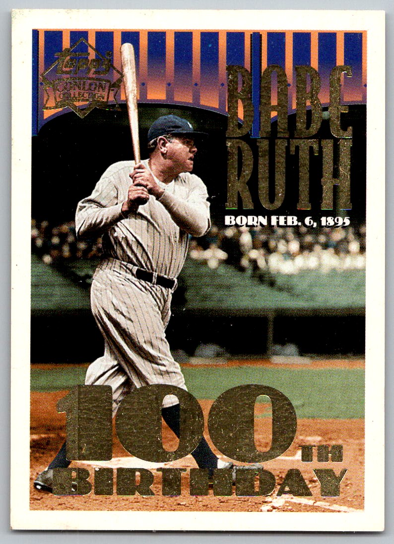 1995 Topps Conlon Collection 100thth Birthday Babe Ruth #3C on Kronozio
