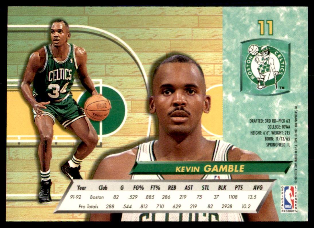 1992-93 Fleer Ultra Kevin Gamble #11 on Kronozio