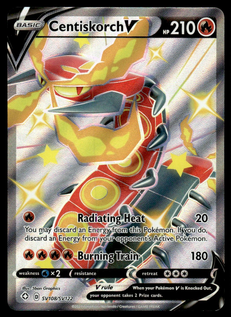 2021 Sword & Shield - Shining Fates Centiskorch V #SV108 on Kronozio