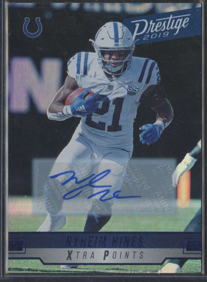 2019 Prestige Xtra Points Autograph Nyheim Hines on Kronozio