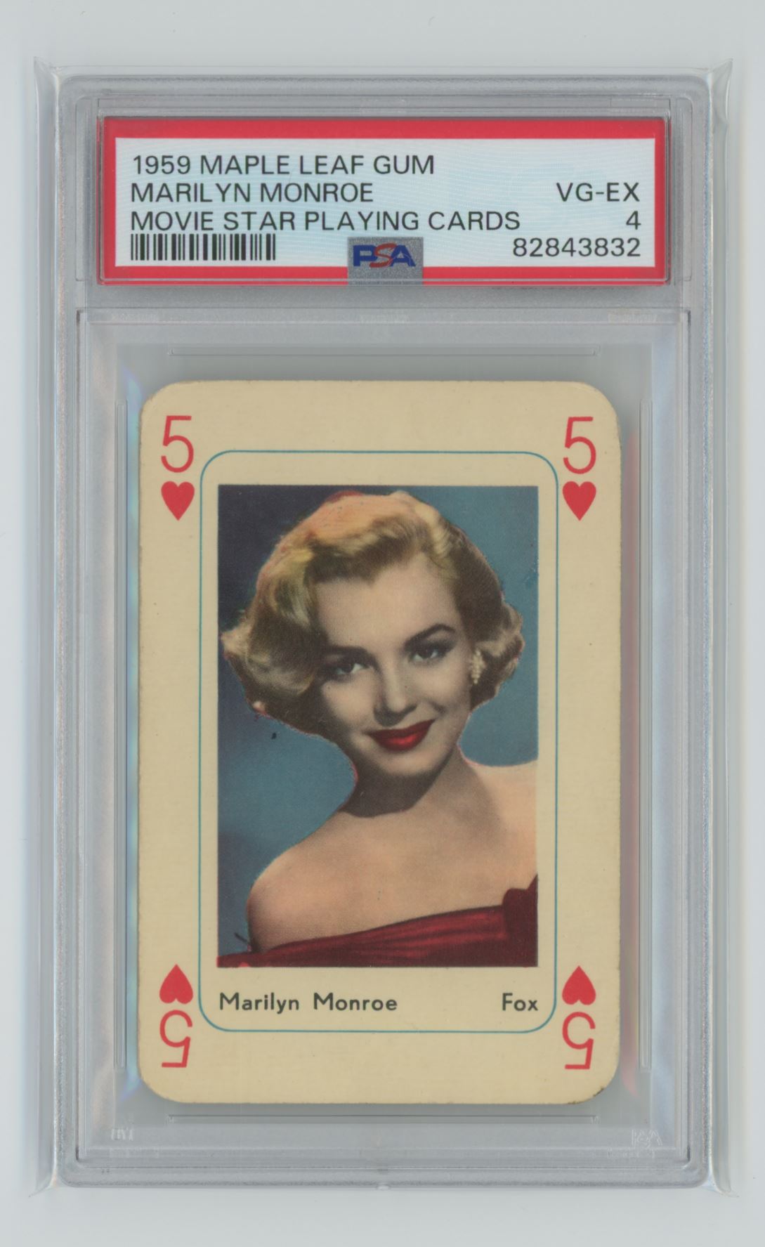 1959 Maple Leaf Gum Five of Heart Marilyn Monroe on Kronozio