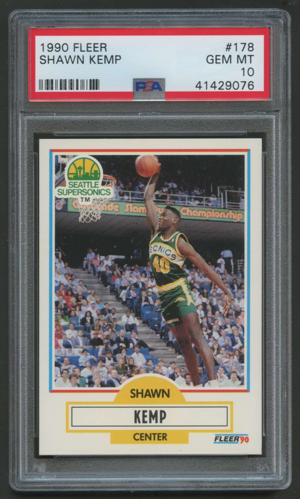 1990-91 Fleer Shawn Kemp #178 on Kronozio
