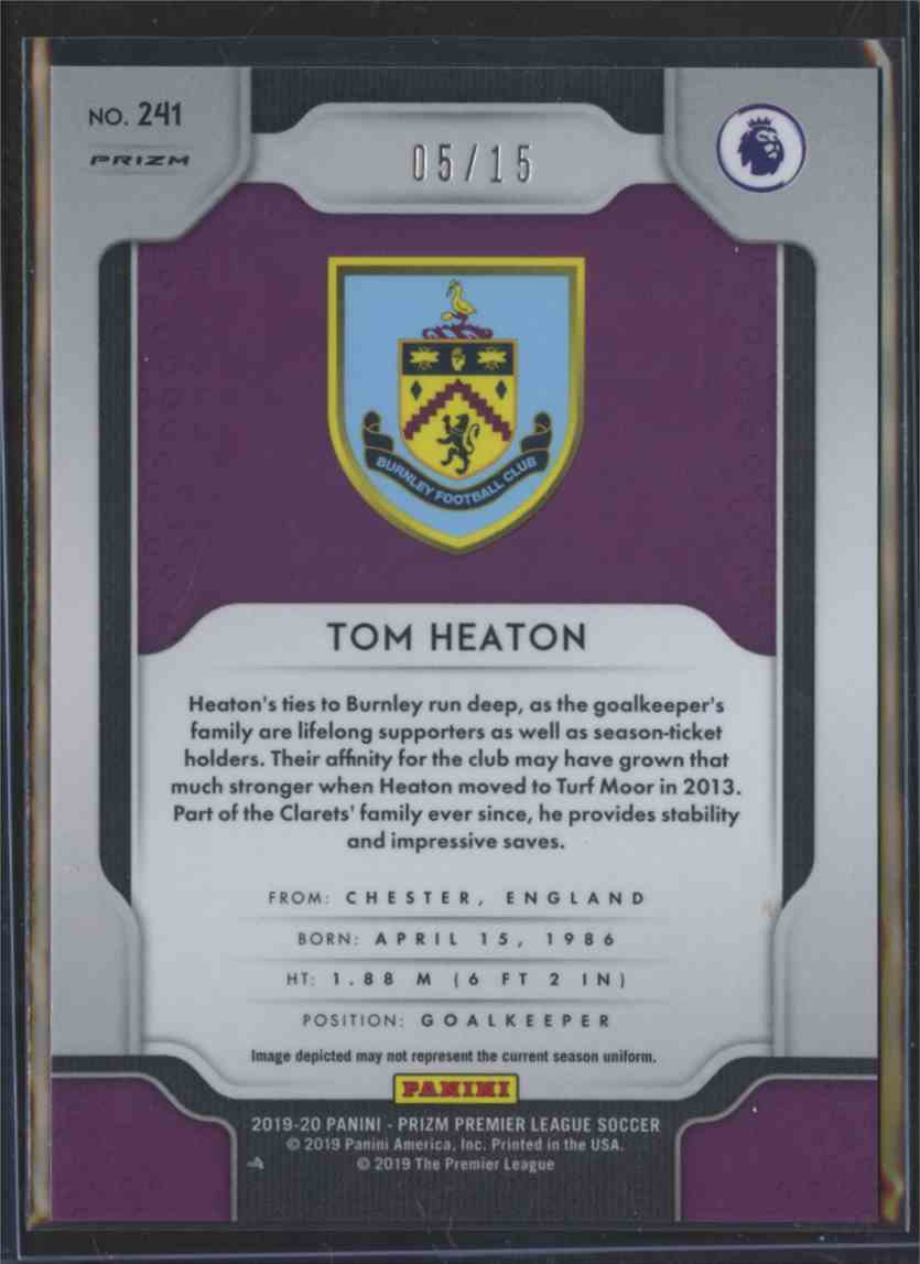 2019 Prizm White Sparkle Tom Heaton on Kronozio