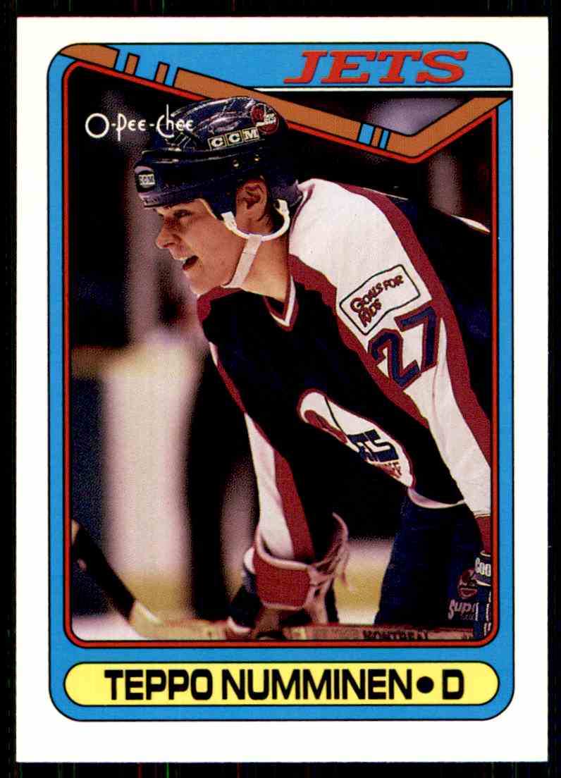 1990-91 O-Pee-Chee Teppo Numminen #385 on Kronozio