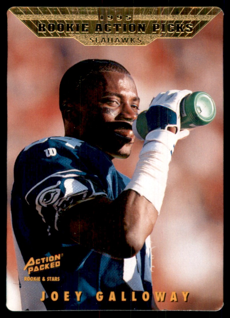 1995 Action Packed Rookies/Stars Joey Galloway RC #102 on Kronozio
