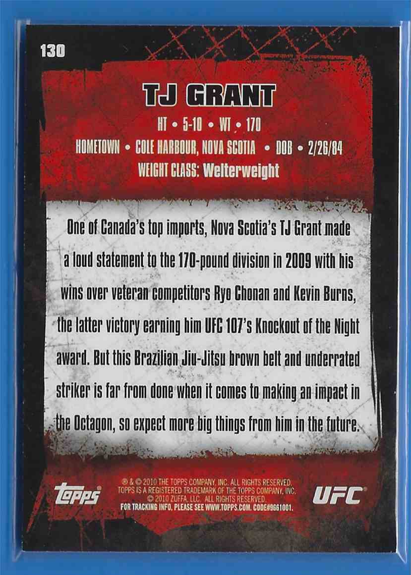 2010 Topps UFC Gold Tj Grant #130 on Kronozio