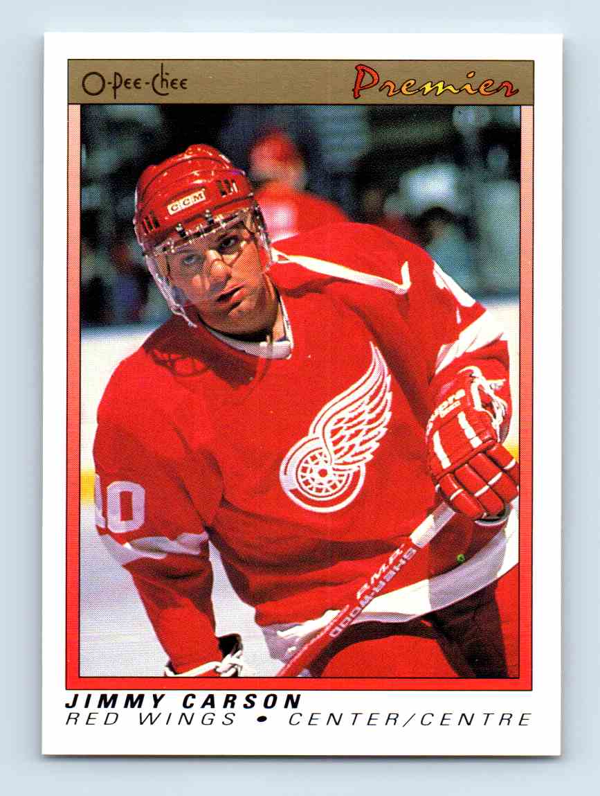 1990-91 O-Pee-Chee Premier Jimmy Carson #12 on Kronozio