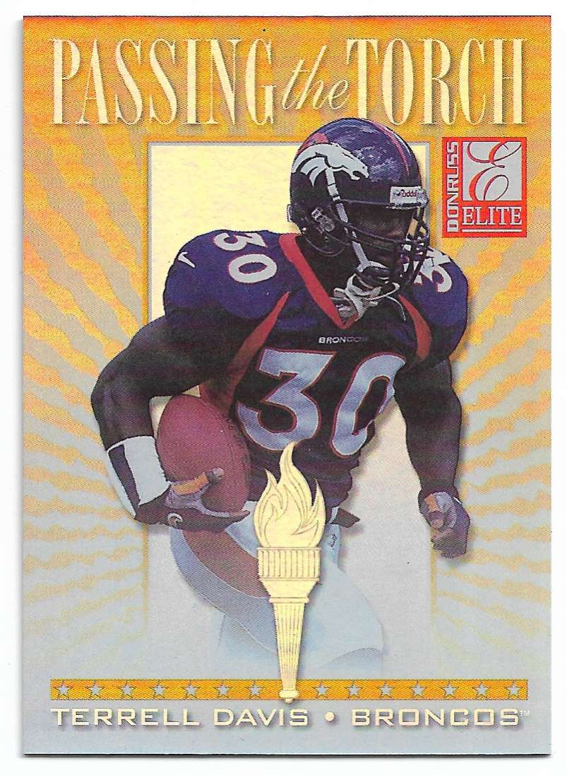 1999 Donruss Elite Passing the Torch Terrell Davis #12 on Kronozio