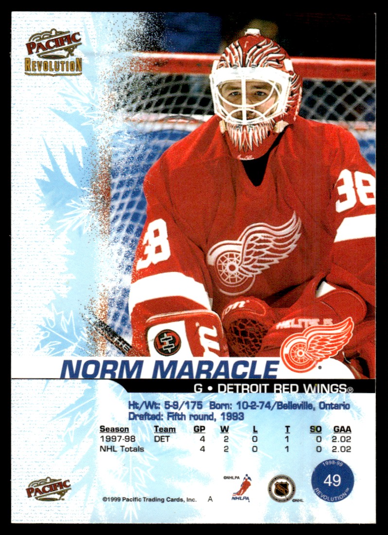 1998-99 Pacific Revolution !!! Norm Maracle #49 on Kronozio