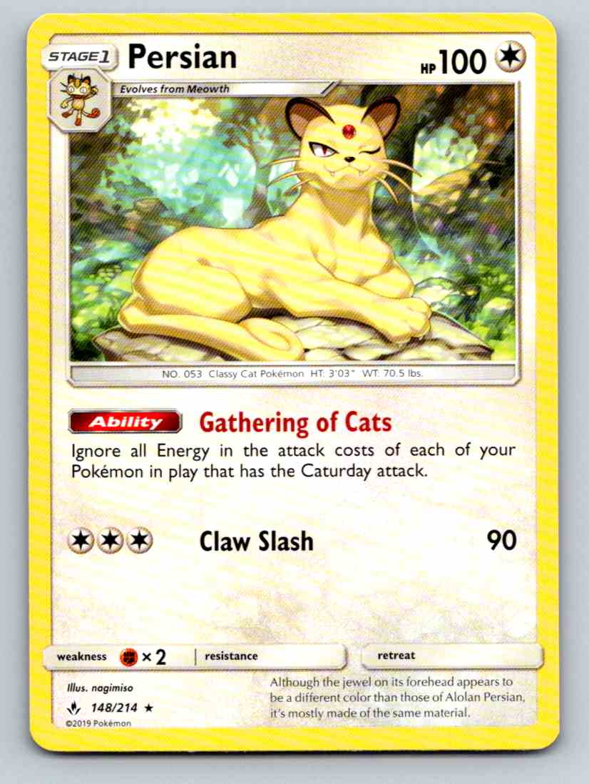Pokemon Persian Card