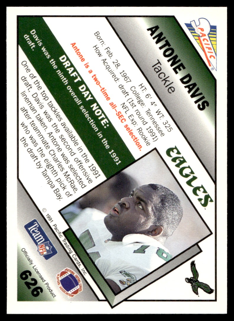 1991 Pacific Antone Davis #626 on Kronozio