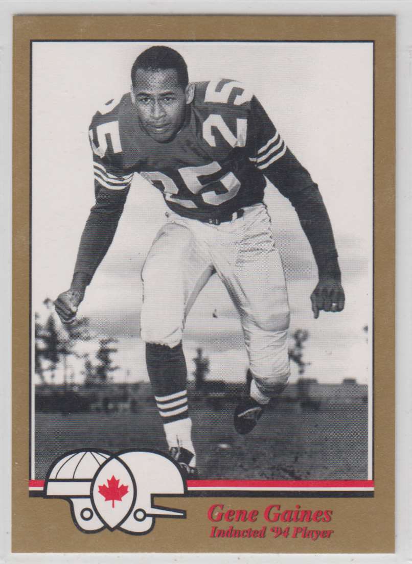 1994 Jogo CFL Hall Of Fame Inductees Gene Gaines #3 on Kronozio