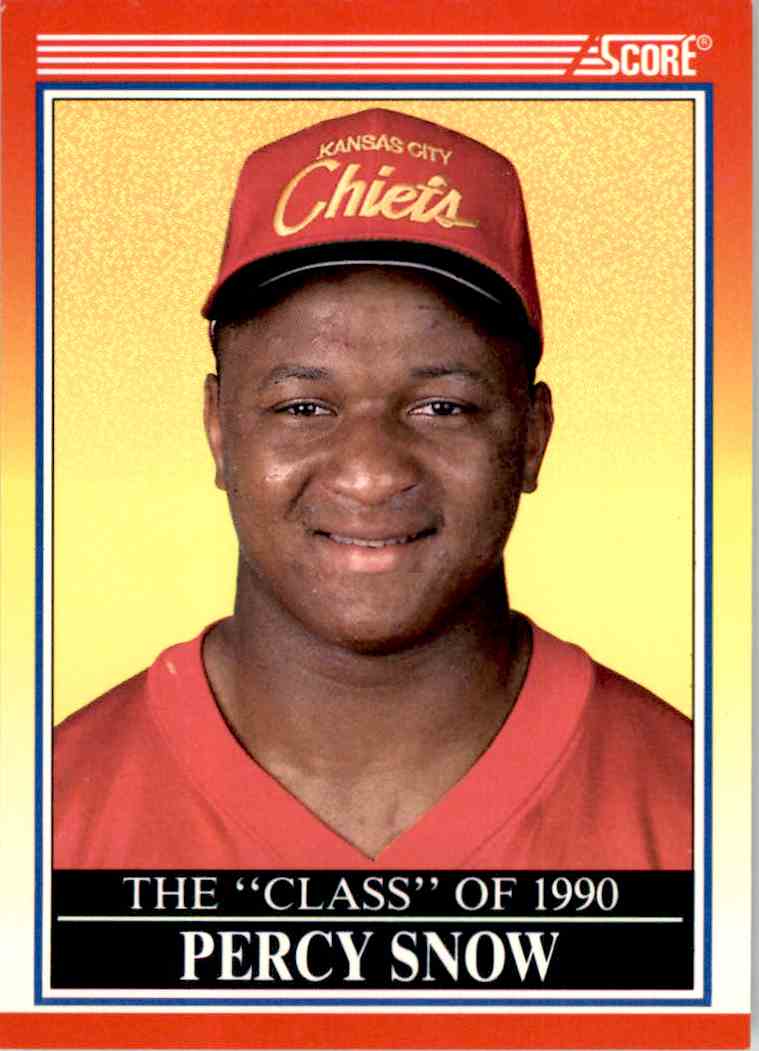 1990 Score NFL The "Class" Of 1990 Percy Snow #606 on Kronozio