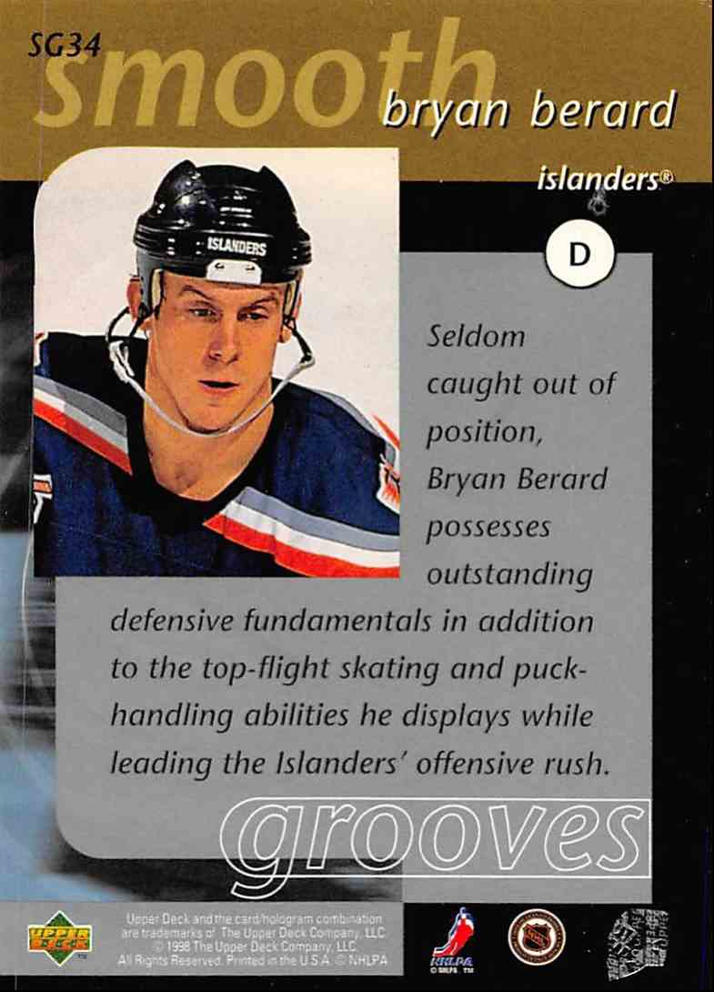 1997-98 Upper Deck Smooth Grooves Bryan Berard #SG34 on Kronozio