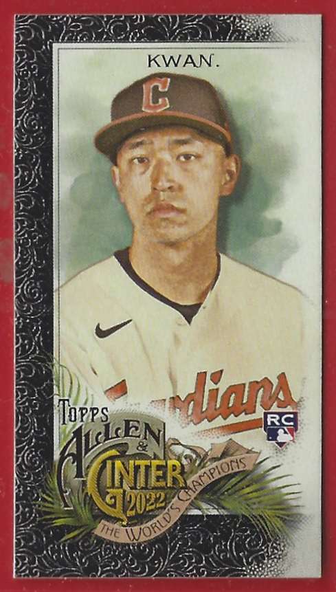2022 Topps Allen and Ginter Mini Black Border Steven Kwan #228 on Kronozio