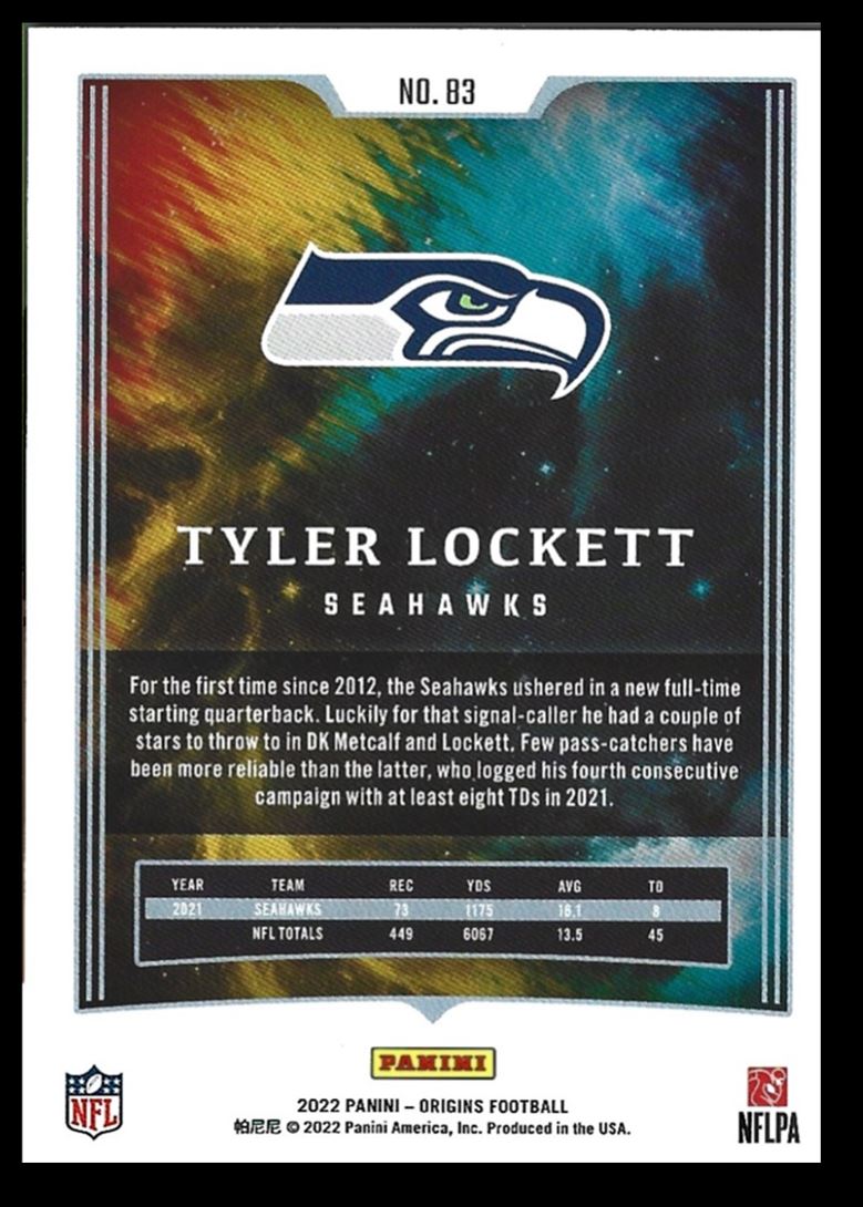 2022 Panini Origins Tyler Lockett #83 on Kronozio