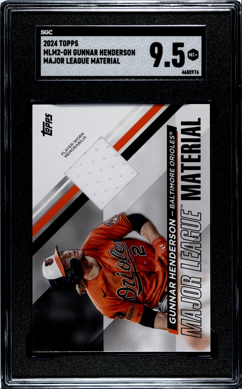 2024 Topps Major League Material Gunnar Henderson #MLM2-GH on Kronozio