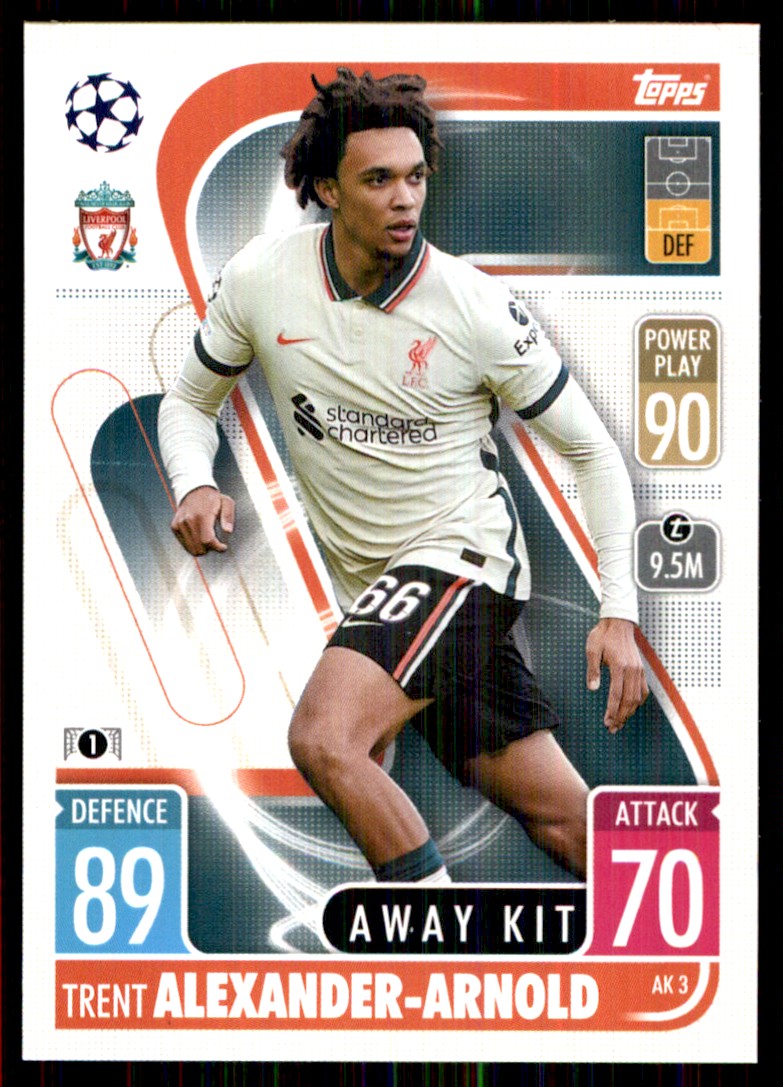 2021 Topps Match Attax Extra UEFA Champions and Europa League Away Kit ...