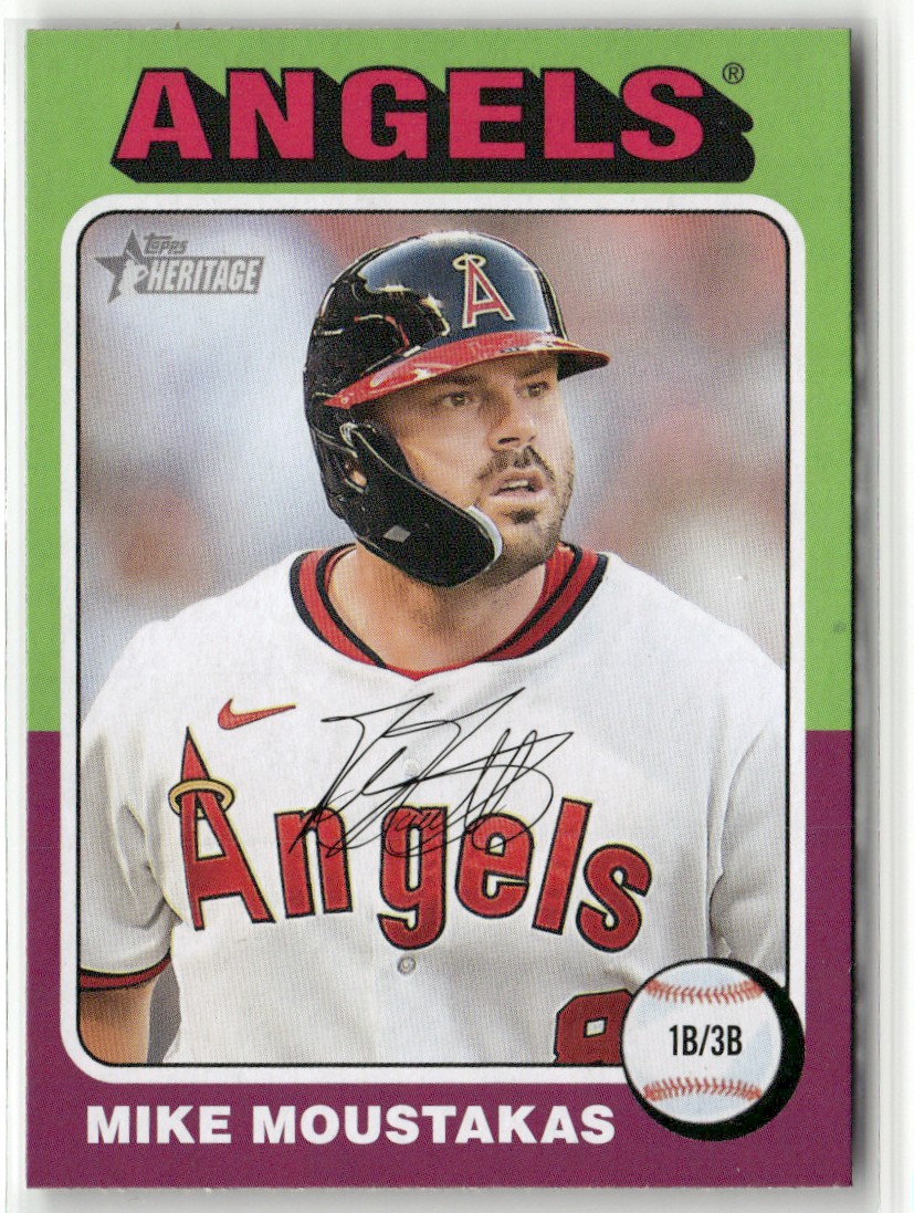2024 Topps Heritage Mike Moustakas #347 on Kronozio