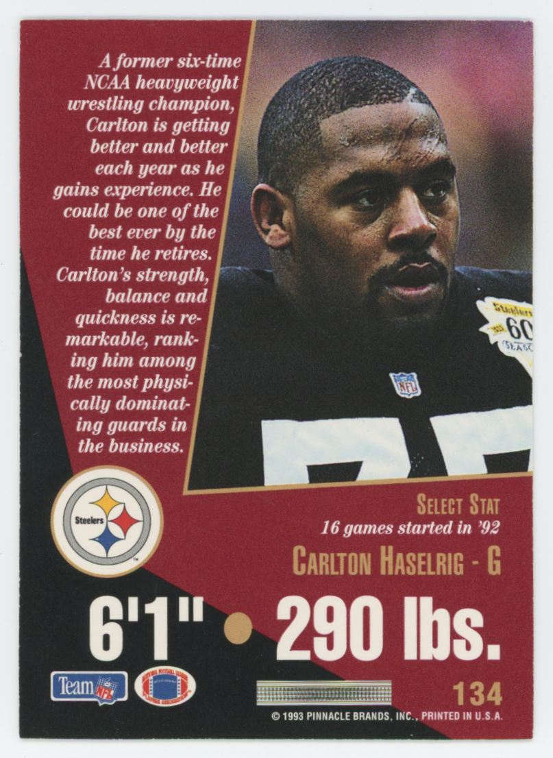 1993 Select Carlton Haselrig #134 on Kronozio