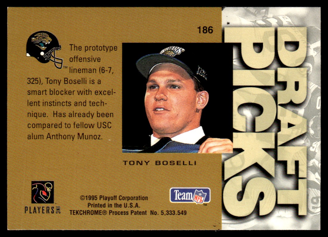 1995 Playoff Absolute Tony Boselli #186 on Kronozio