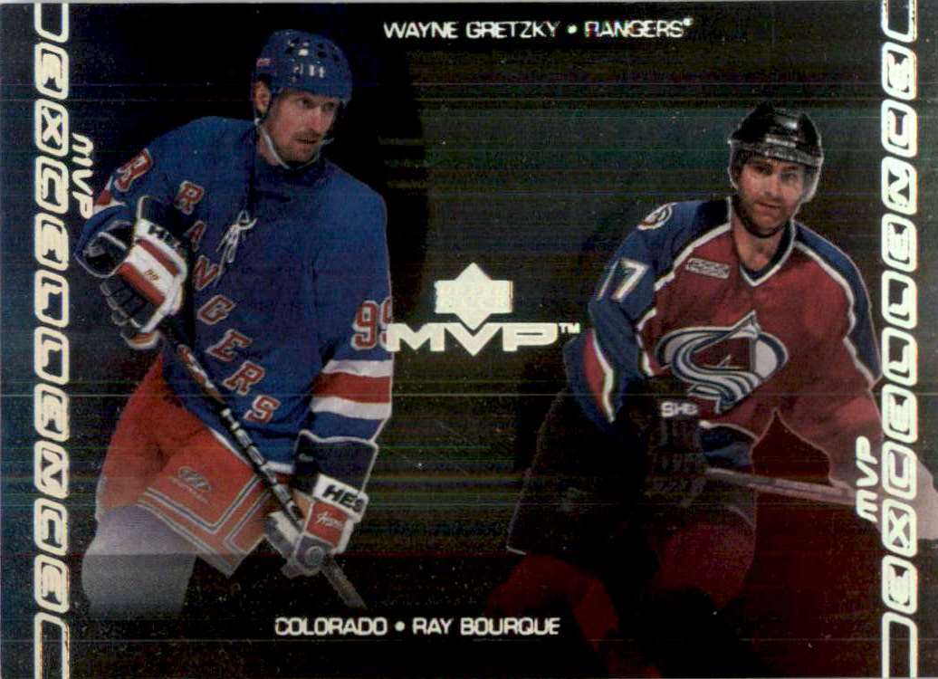 2000-01 Upper Deck MVP Excellence Wayne Gretzky/Raymond Bourque #ME10 ...