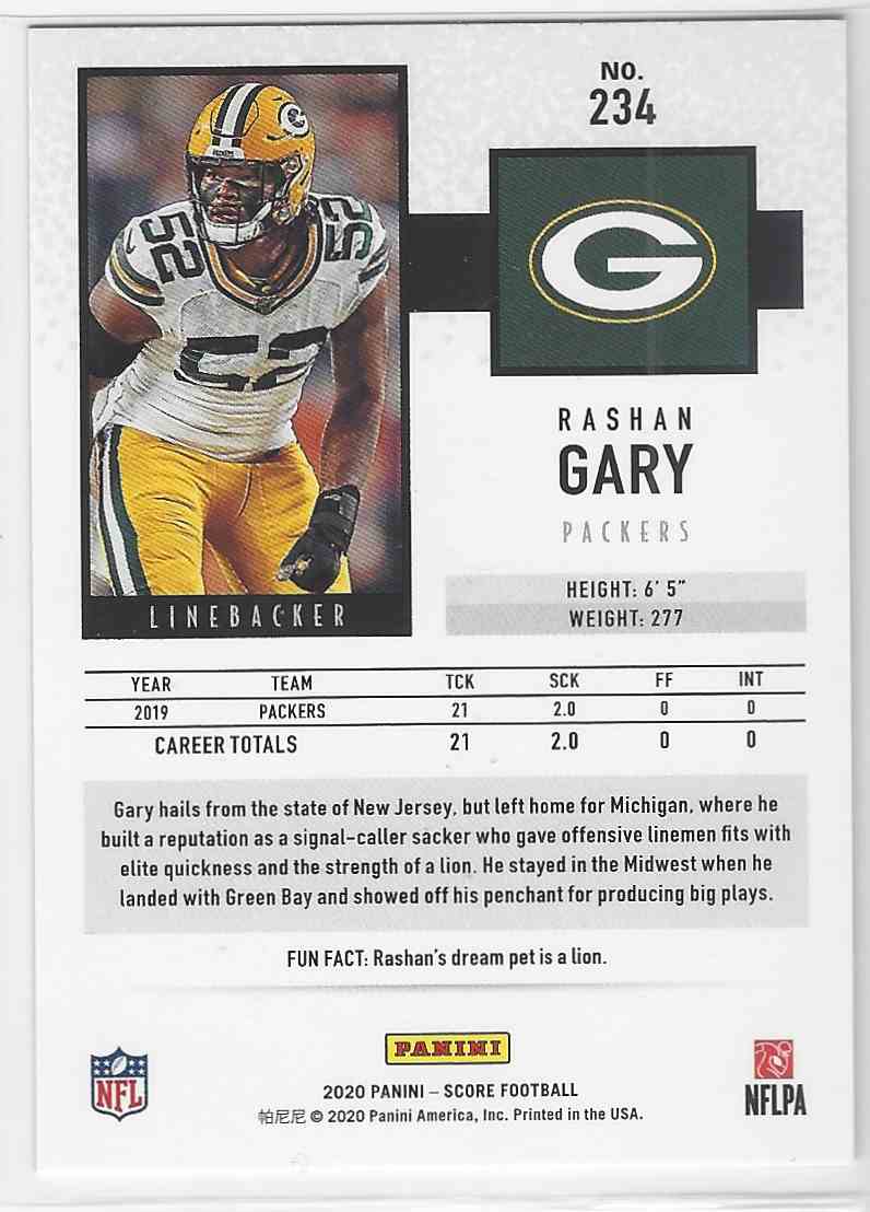 2020 Score Red Rashan Gary #234 on Kronozio
