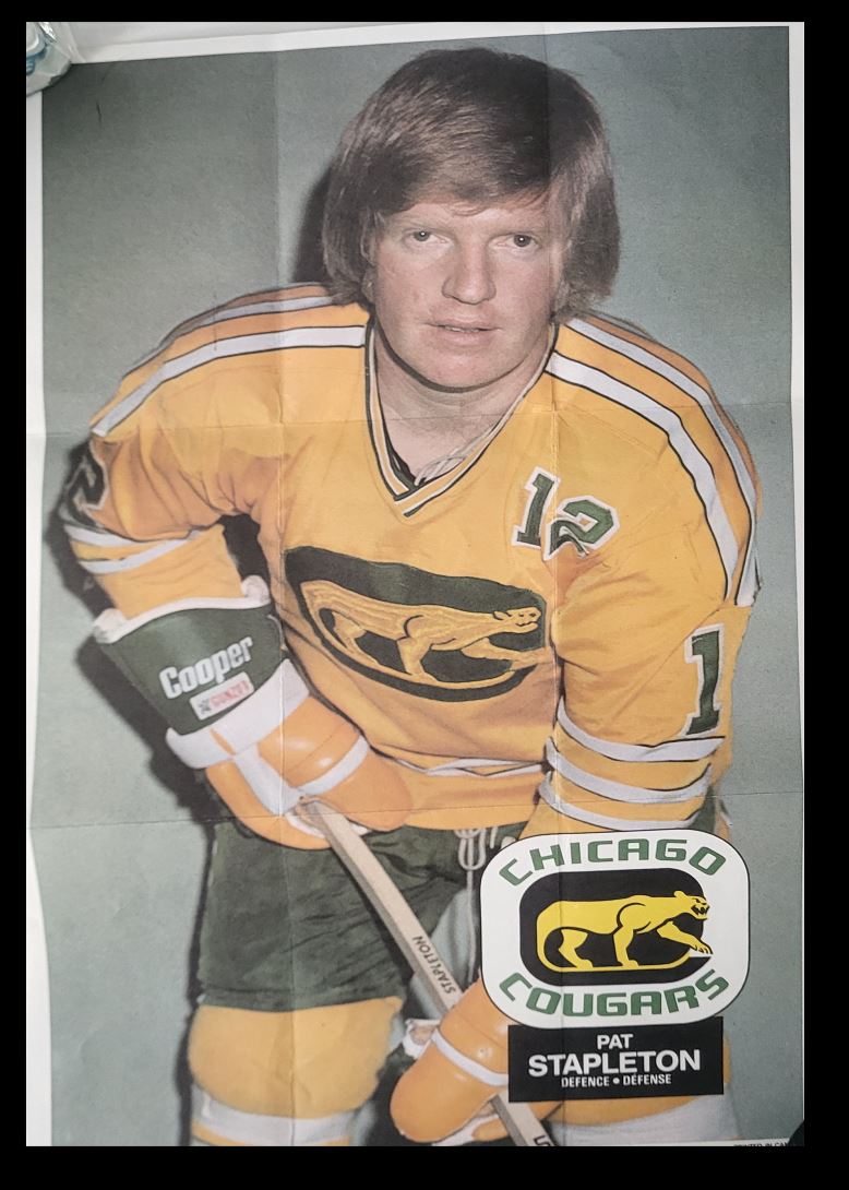 1973-74 O-Pee-Chee WHA Posters Pat Stapleton #4 on Kronozio