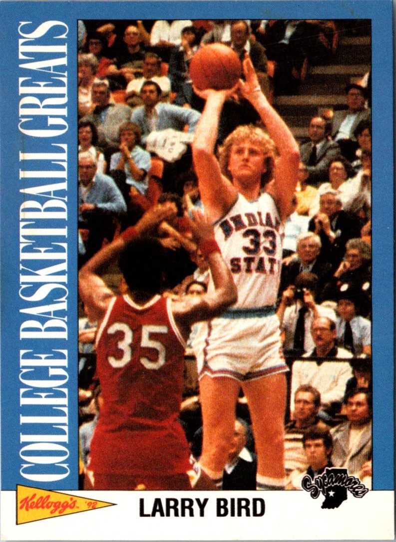 1992-93 Kellogg's Raisin Bran College Basketball Greats Larry Bird #7 on Kronozio