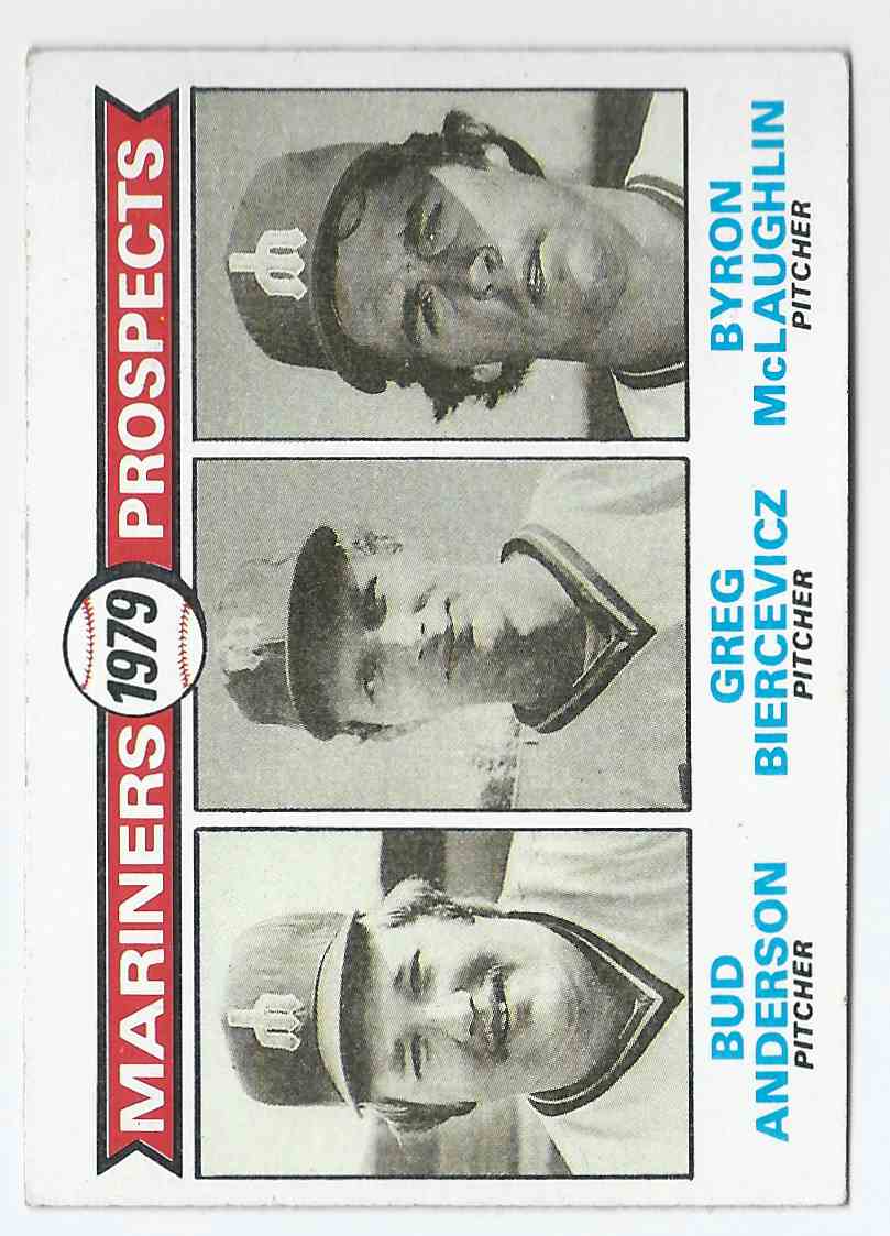 1979 Topps 1979 Mariners Prospects (Bud Anderson/Greg Biercevicz/Byron ...