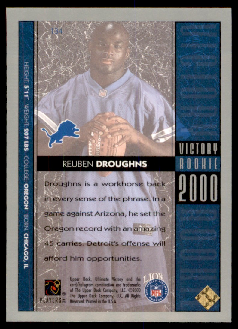 2000 Ultimate Victory Parallel 100 Reuben Droughns on Kronozio