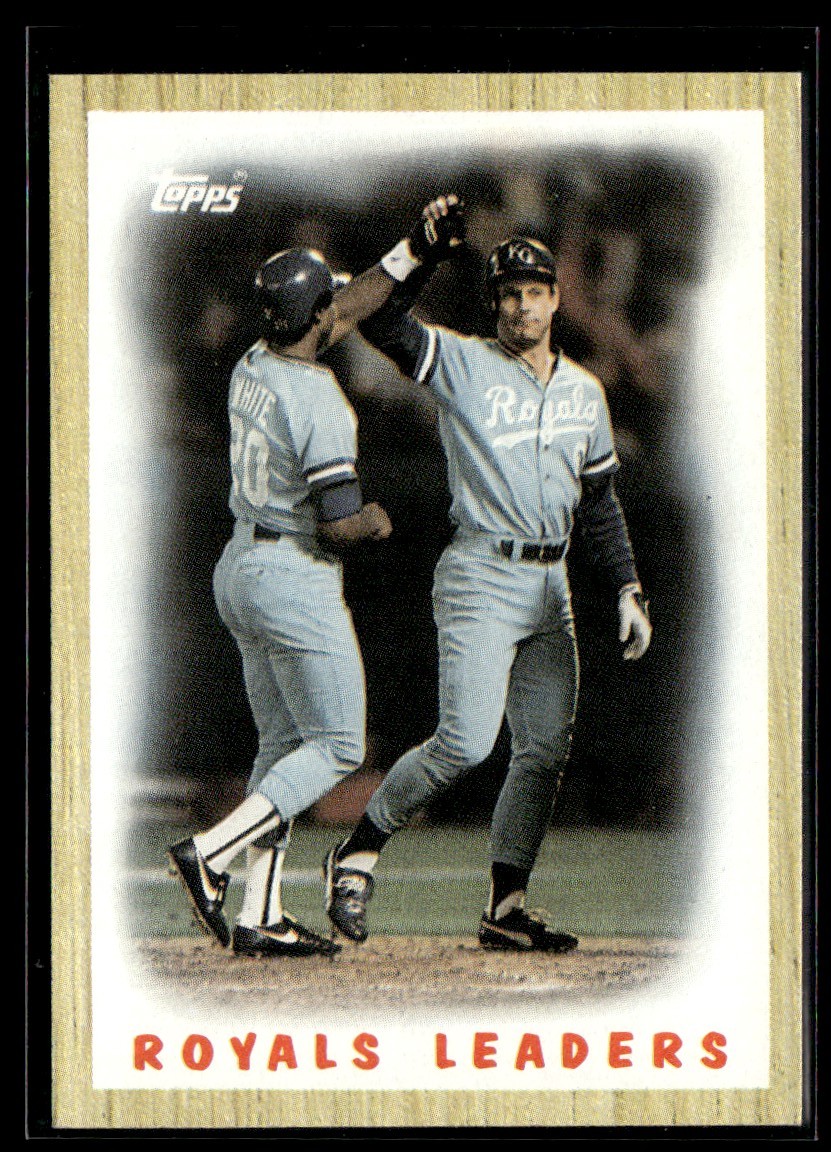 1987 Topps Royals Leaders - George Brett/Frank White #256 on Kronozio
